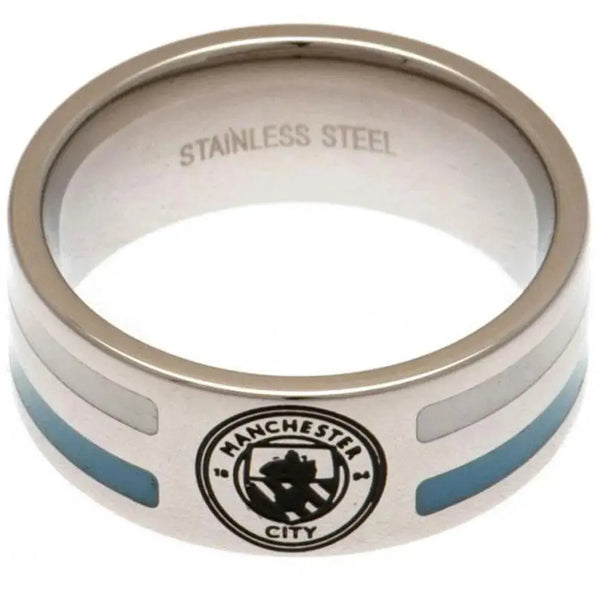 Manchester City Colour Stripe Ring (Large) | Jewellery | Man City Shop ...