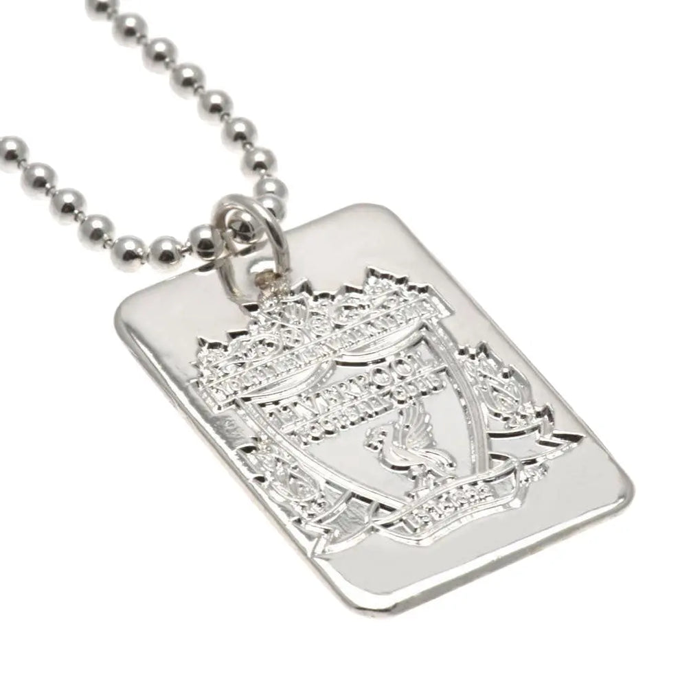 Liverpool FC Silver Dog Tag & Chain | Official Liverpool FC Merch Shop ...