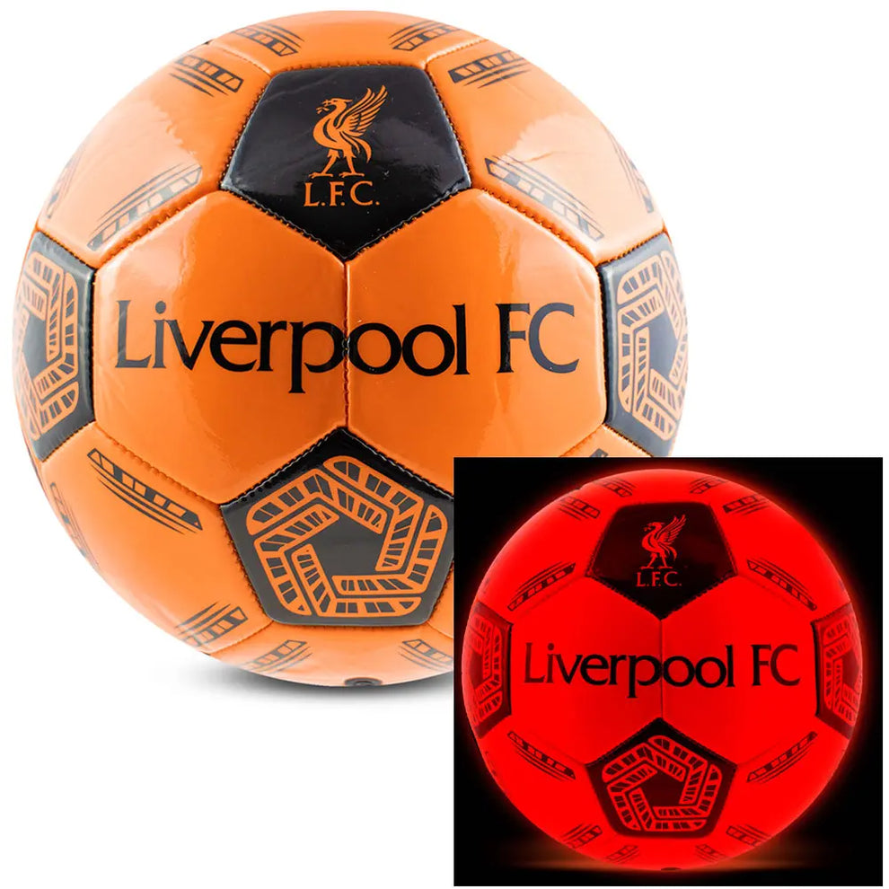 Liverpool FC Orange Glow LED Football | Liverpool FC Merchandise ...