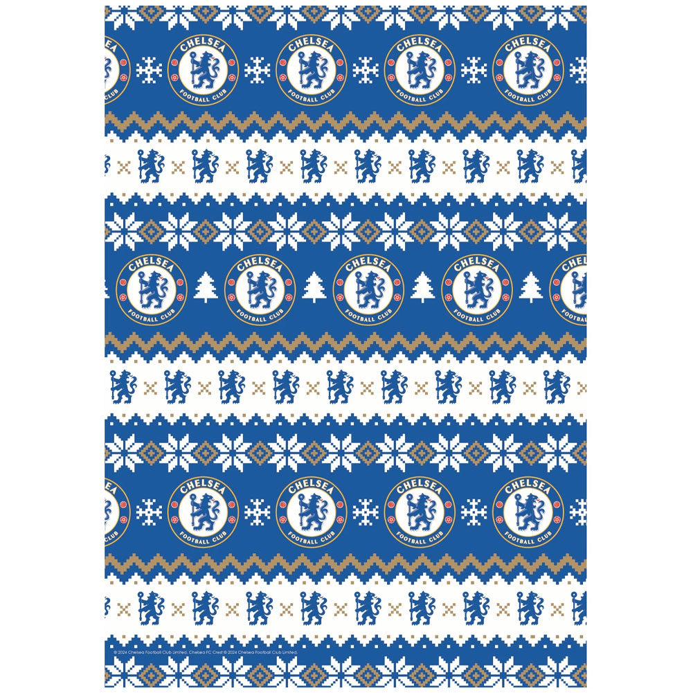 Chelsea FC Christmas Gift Wrap | Chelsea FC Wrapping Paper – Football ...